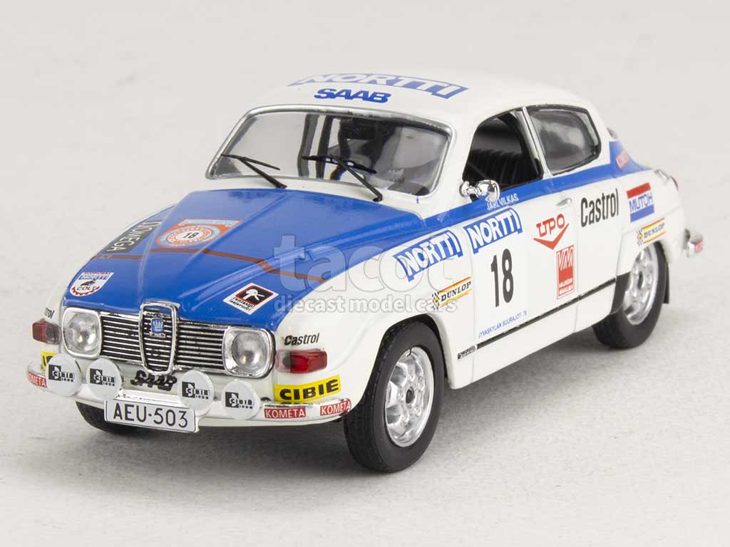 Saab 96 V4 1000 Lakes Rally 1976 IXO 1 43 Autos Miniatures Tacot