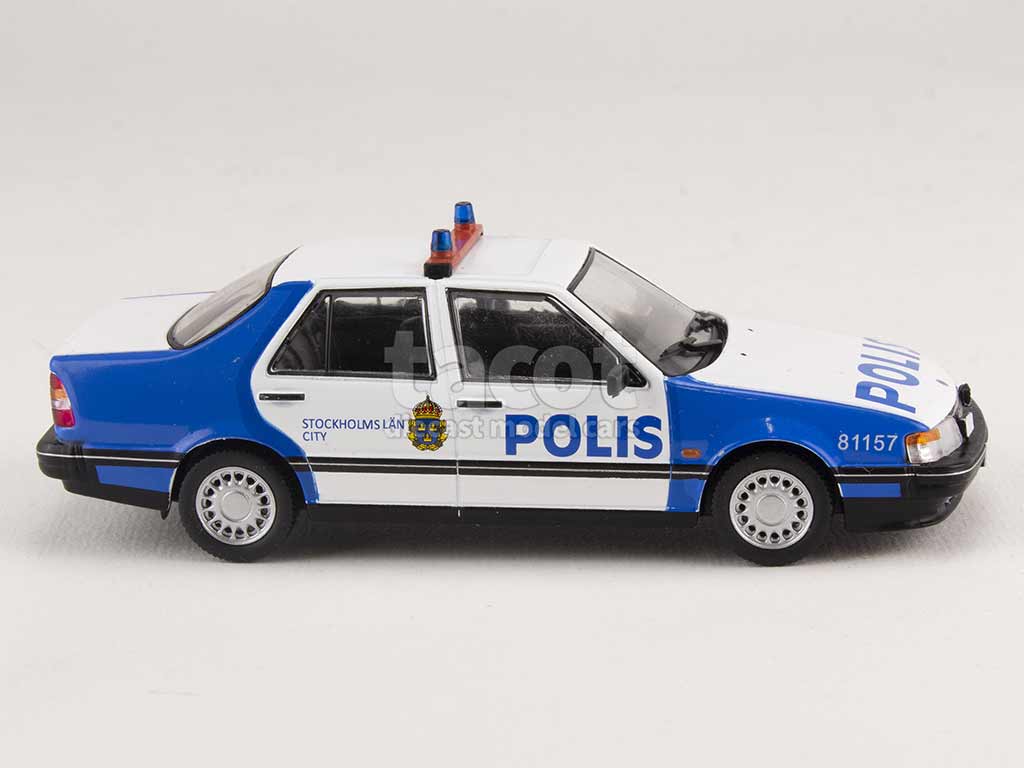 Saab - 9000 CD Police - Modèle Presse - 1/43 - Autos Miniatures Tacot