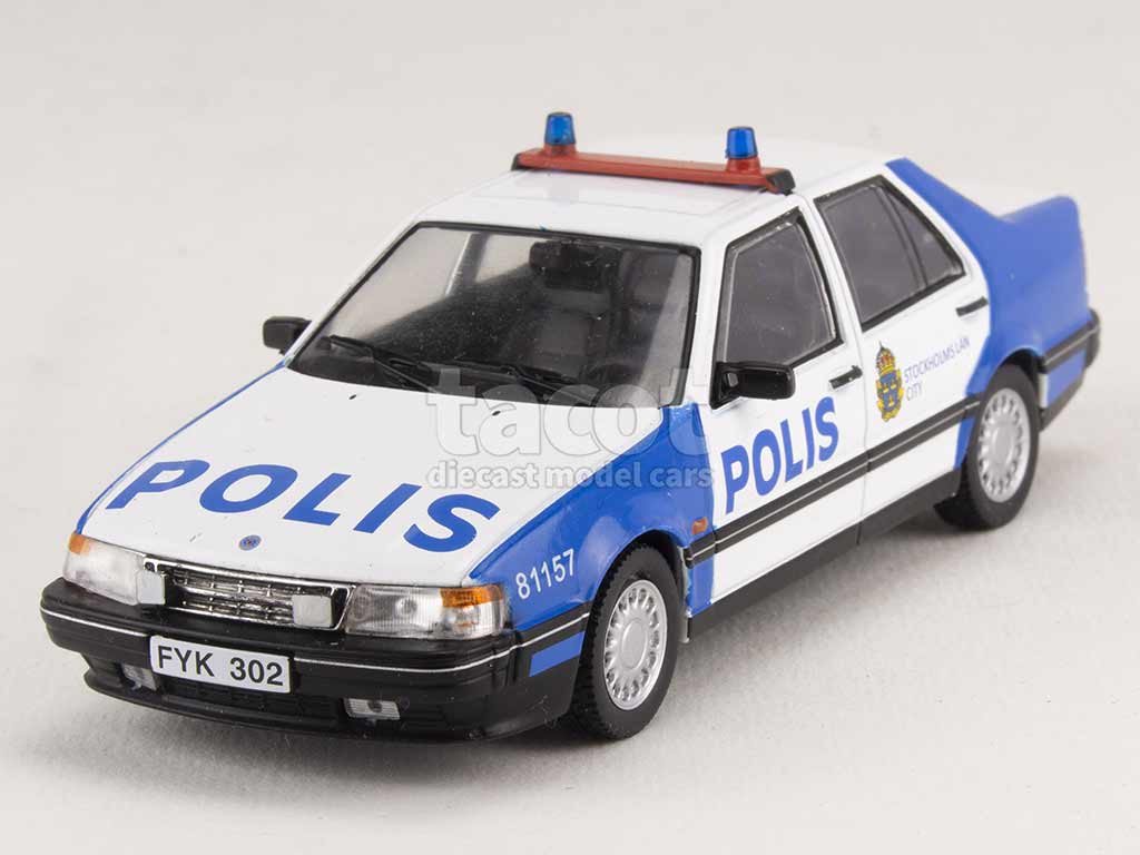 Saab - 9000 CD Police - Modèle Presse - 1/43 - Autos Miniatures Tacot