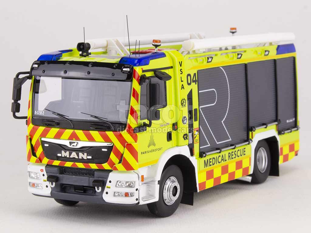 MAN - TGM Rosenbauer Aéroport Pompiers - Alerte - 1/43 - Autos ...