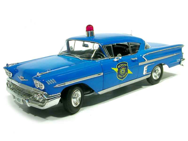 Chevrolet - Impala Police 1958 - Ertl - 1/18 - Autos Miniatures Tacot