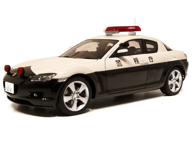 Mazda - RX-8 Police Car - AUTOart - 1/18 - Autos Miniatures Tacot