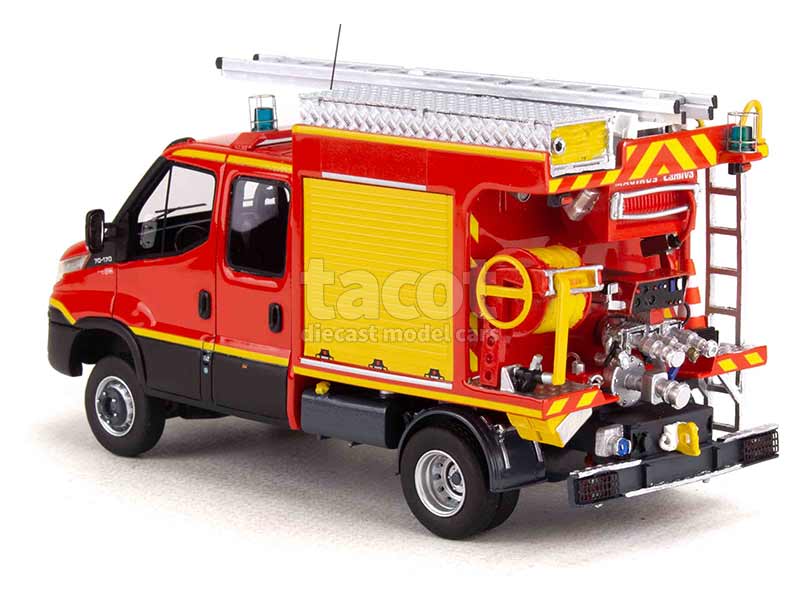 Iveco - Daily 70-170 Dble Cabine Pompiers 2017 - Alerte - 1/43 - Autos Miniatures Tacot