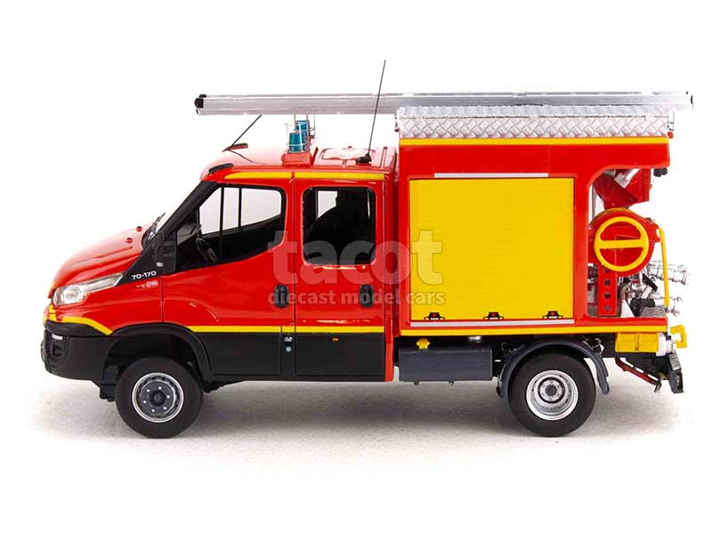 Iveco - Daily 70-170 Dble Cabine Pompiers 2017 - Alerte - 1/43 - Autos Miniatures Tacot