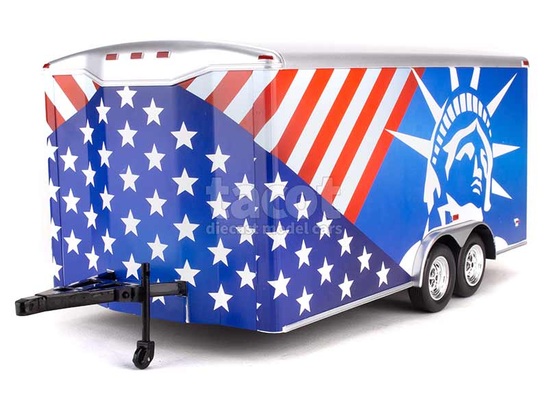 Remorque - Four Wheels Enclosed Trailer - Auto World - 1/18 - Autos ...