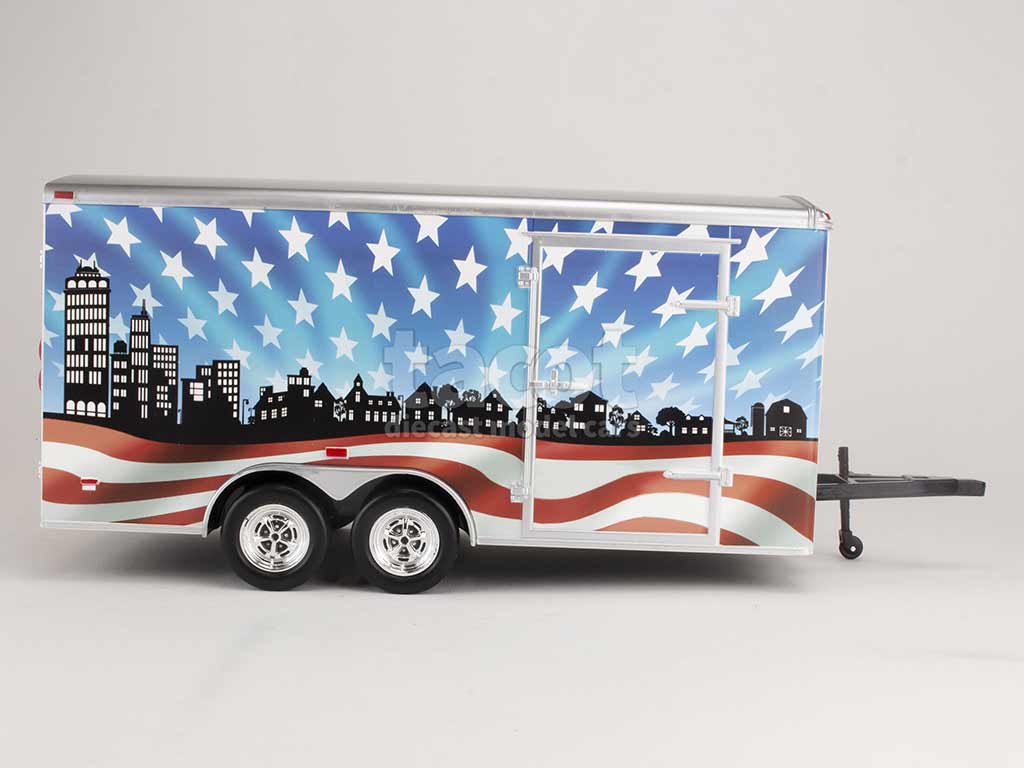 Remorque - Four Wheels Enclosed Trailer - Auto World - 1/18 - Autos ...