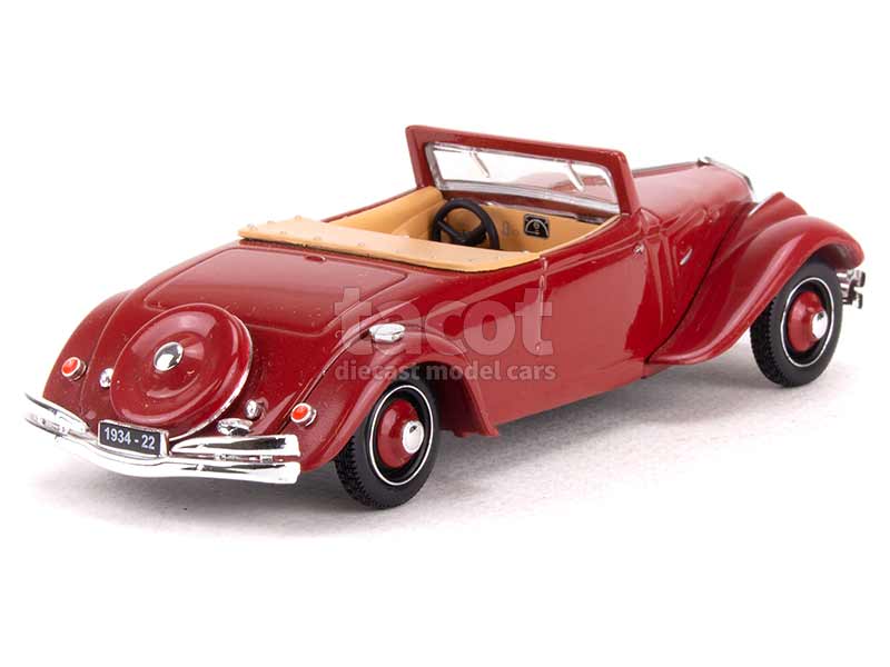 Citroën - Traction 22CV Cabriolet 1934 - Modèle Presse - 1/43 - Autos Miniatures Tacot